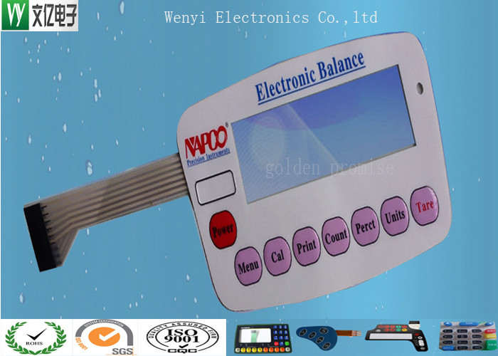 Tactile Dome Embossing Membrane Switch Keypad High Gloss for Electronic ...